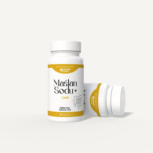 Jedyny w Polsce Maślan Sodu + Kurkuma i cynk 90 kaps Health Guard ...